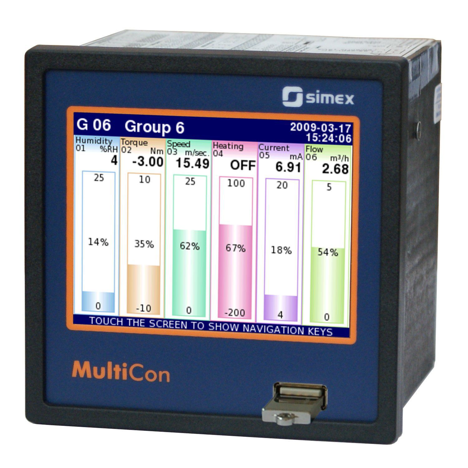 Controlador de temperatura con pantalla LCD - MultiCon CMC-99 - SIMEX Sp. z o.o. - con pantalla ...