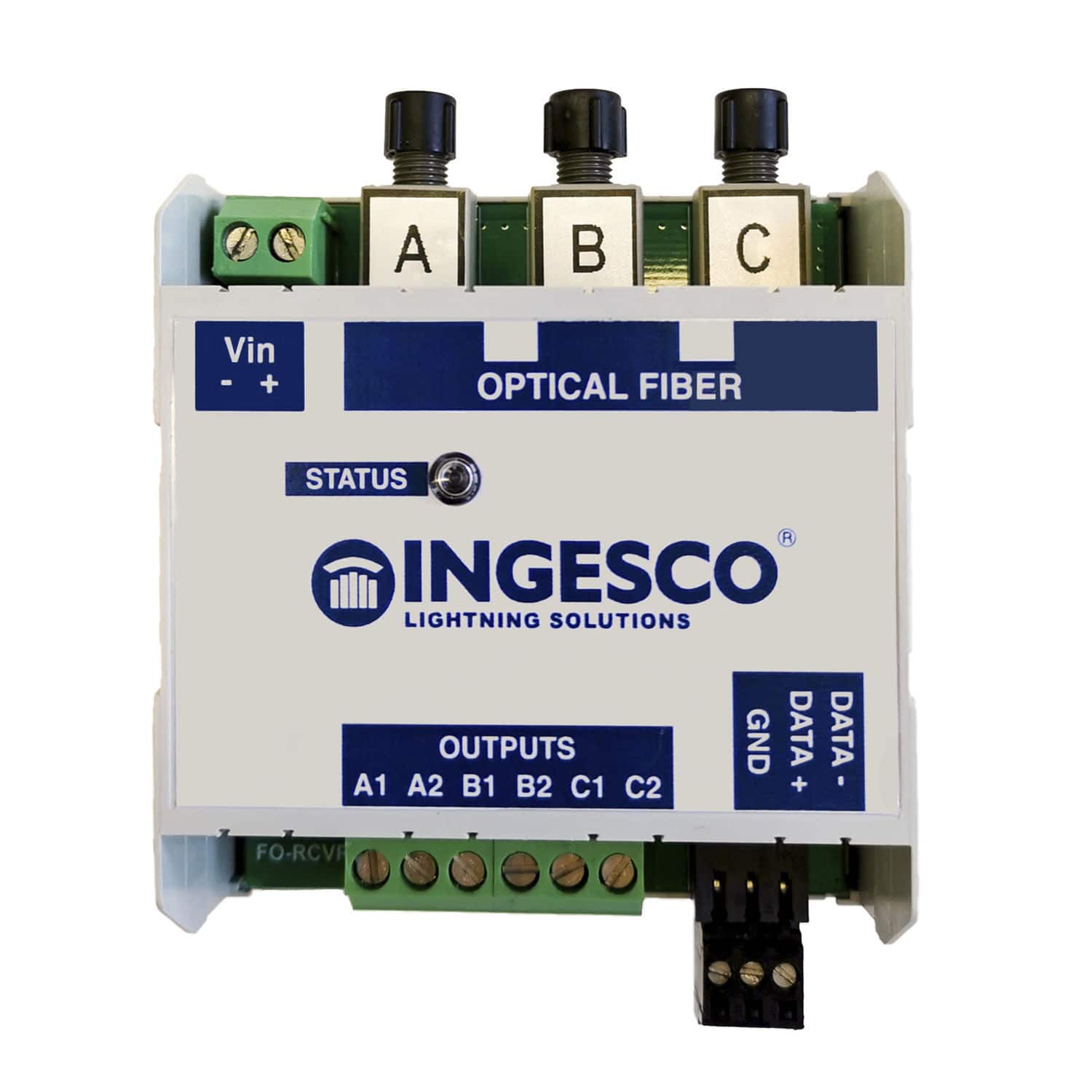 Receptor óptico - DL EOLOS FO-RCVR-DIN - INGESCO - Modbus / en riel DIN