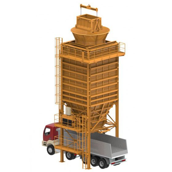 Tolva de almacenaje - TD - Secatol SAS - de fondo abrible / de residuos