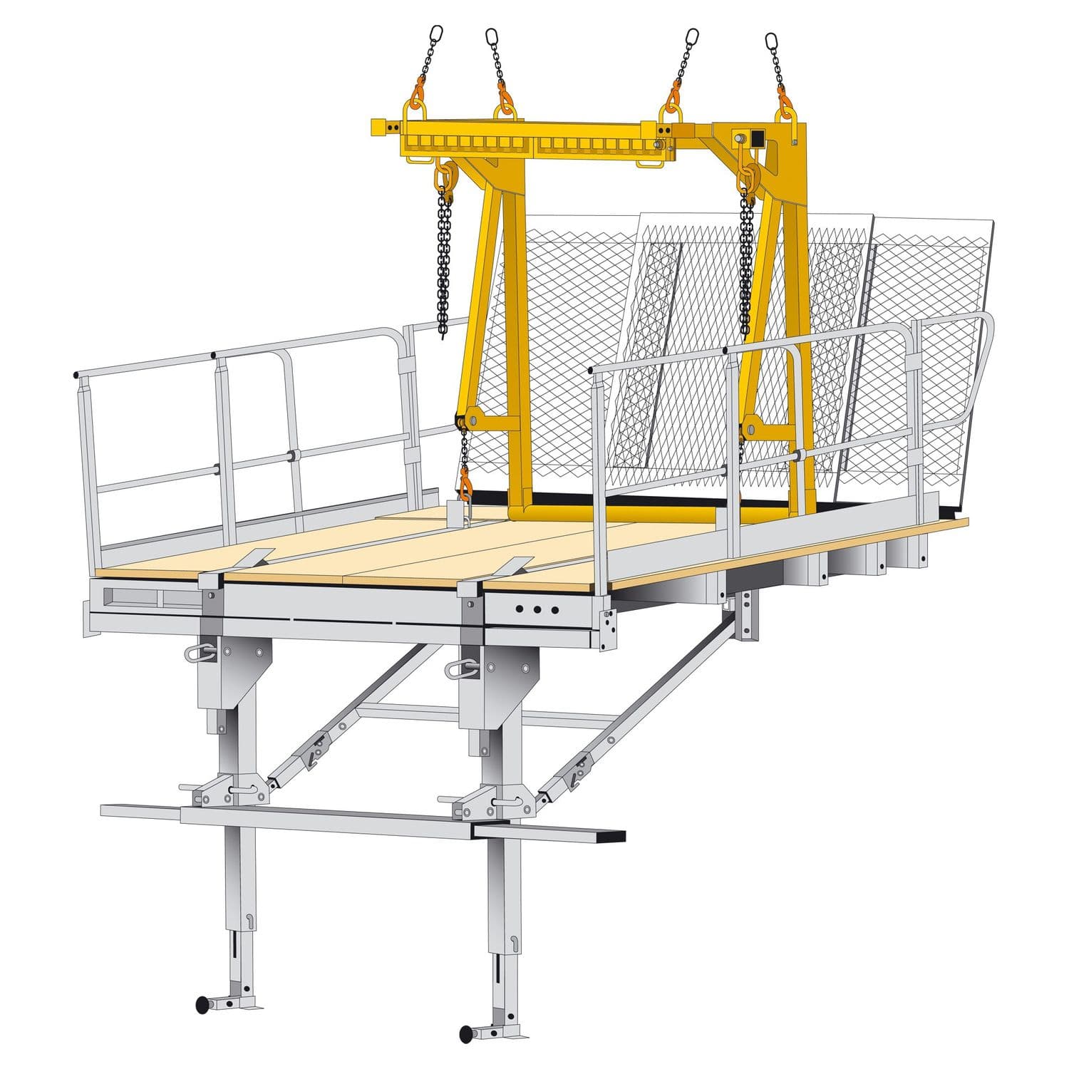 Plataforma de trabajo - OBS - Sateco - suspendida / para encofrados