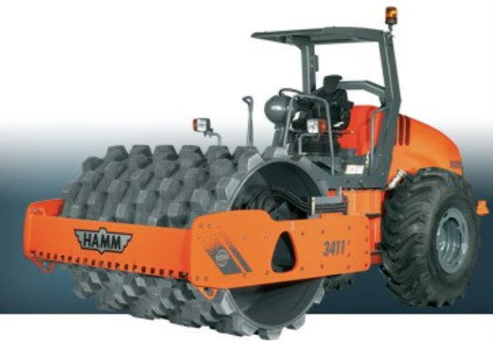 Compactador monocilindro - 13 330 kg | 3411 P - HAMM AG - vibratorio / articulado