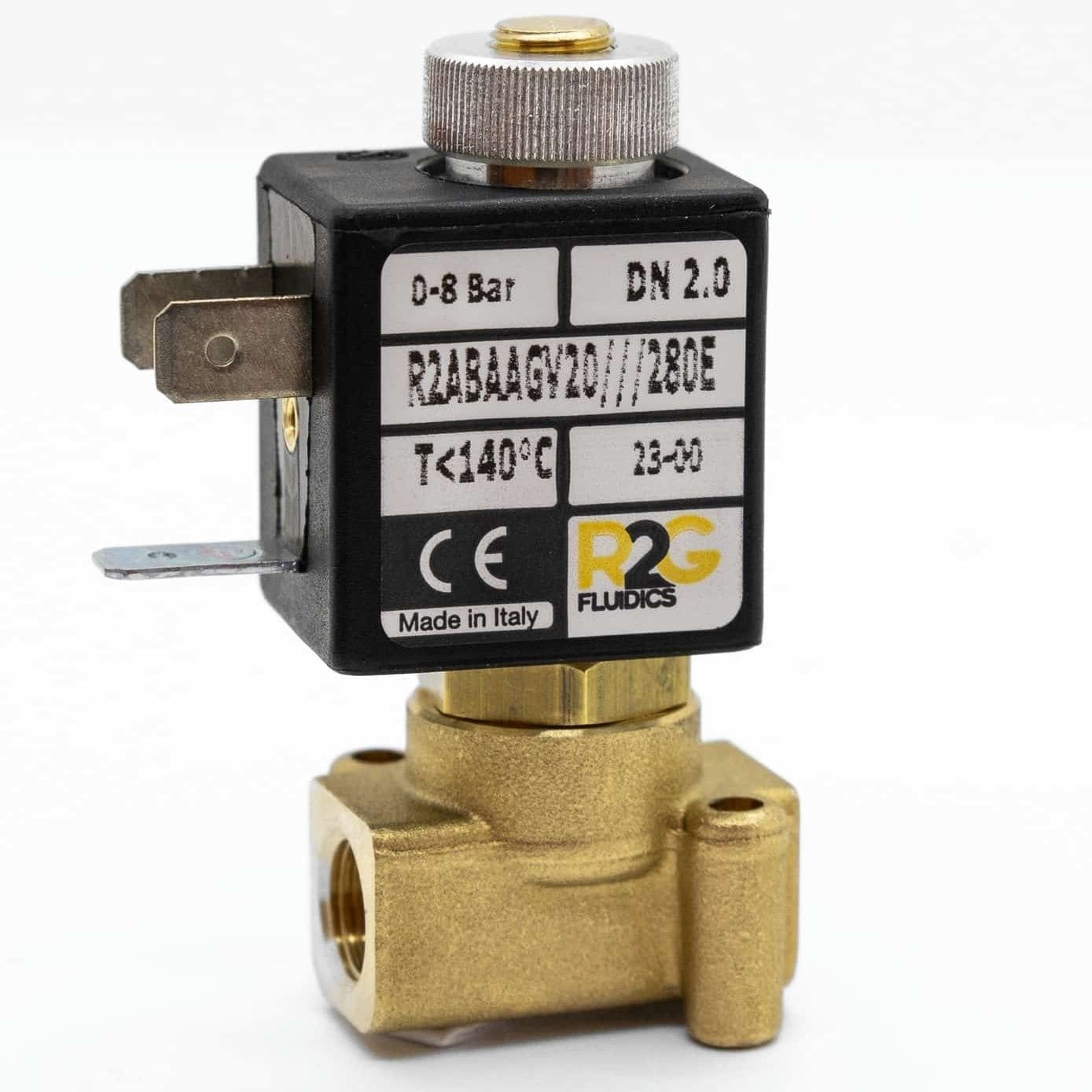 Electroválvula de acción directa - R2AB NA/NO - R2G Fluidics Srl - de 2 vías / normalmente ...