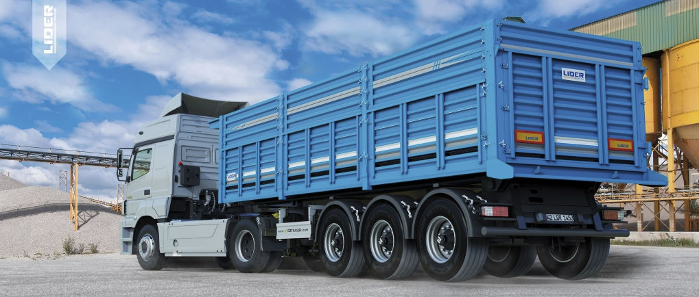 Semiremolque volquete - lider trailer - para chatarra / de 3 ejes / con frenado por inercia