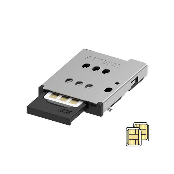 Conector de tarjeta para doble SIM - 115U-B100 - ATTEND Technology Inc. - de datos / Socket ...