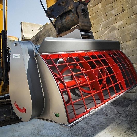 Cuchara mezcladora de hormigón - Modularis Drive - para excavadora / para minicargadora compacta ...