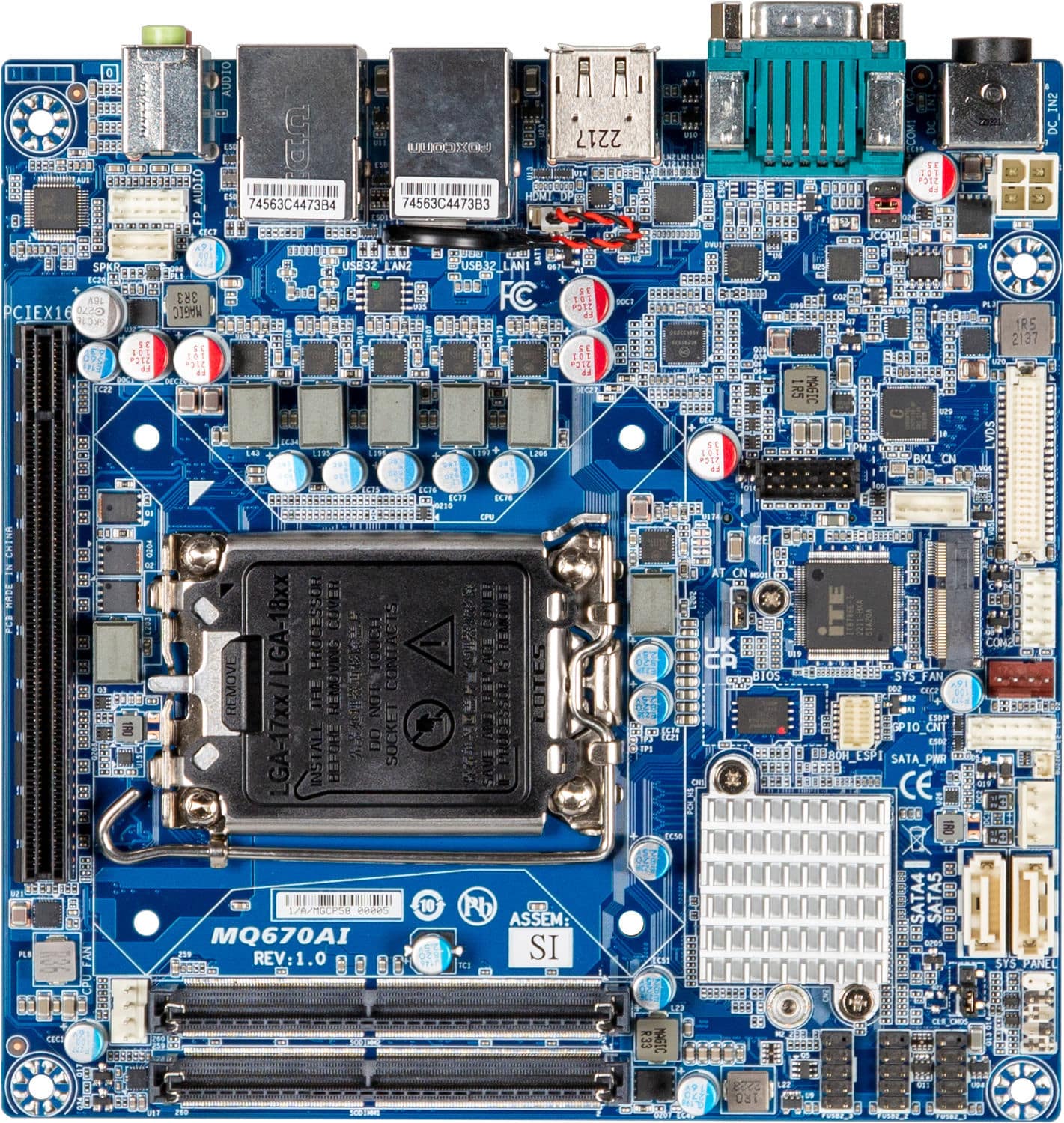 Placa madre mini-ITX - mITX-Q670A - GIGAIPC - Intel® Core i5 / Intel® Core i3 / Intel® Core i7
