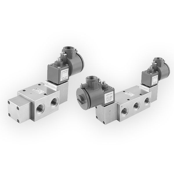 Electroválvula de control directo - Steel line series - PNEUMAX - de 5 vías / aire / para gas ...