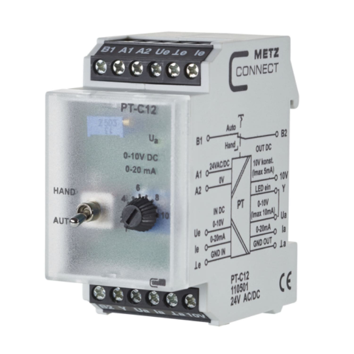 Convertidor de señal analógico - PT-C12 24 V - METZ CONNECT