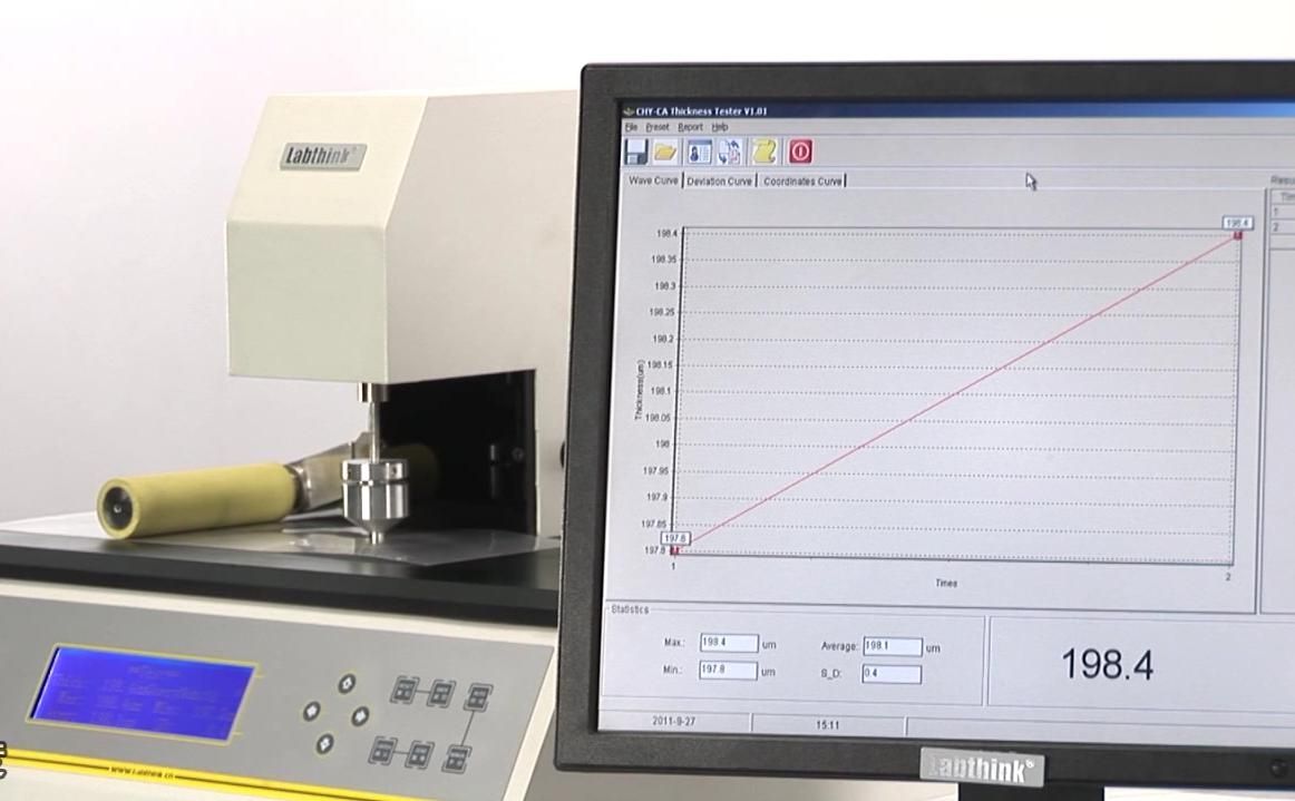 Comprobador de espesor - ASTM D1777, TAPPI T441, ISO 3034 | CHY-CA ...