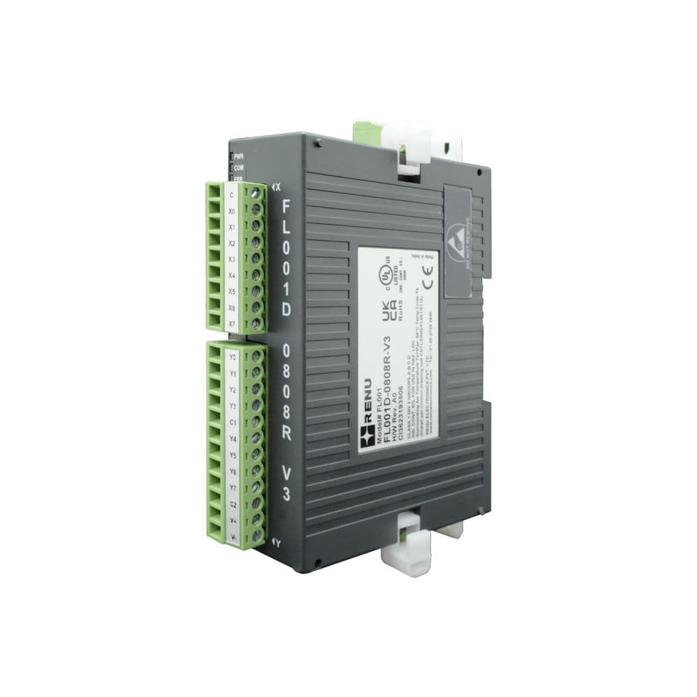 Módulo E/S 8 entradas digitales - FL001D-0808R-V3 - Renu Electronics GmbH - digital / Modbus RTU ...