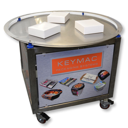 Mesa rotativa eléctrica - KRT - Keymac Packaging Systems - vertical / para línea de embalaje ...