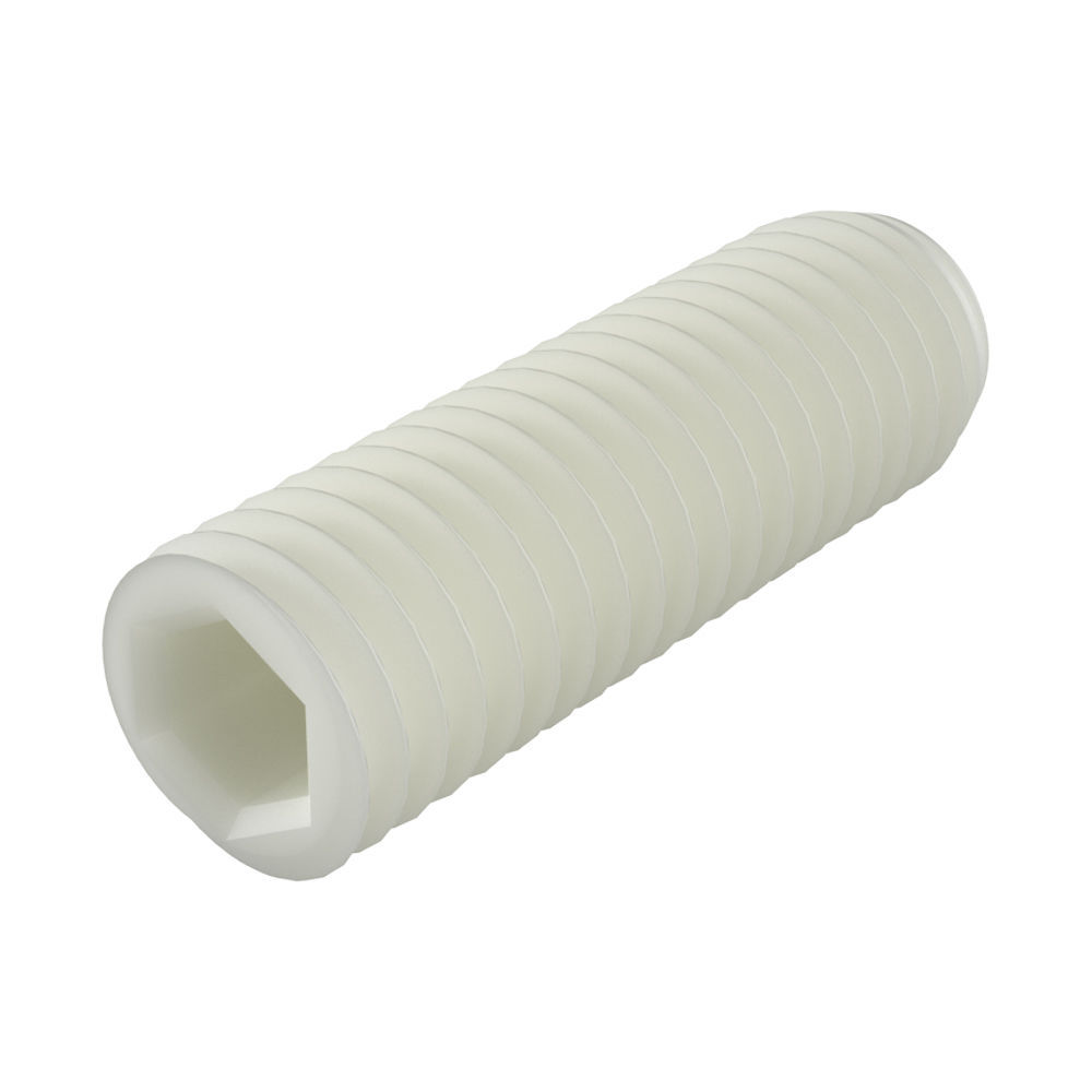 Tornillo prisionero de nailon - MTPC - ISC PLASTIC PARTS - de PVDF / de rosca