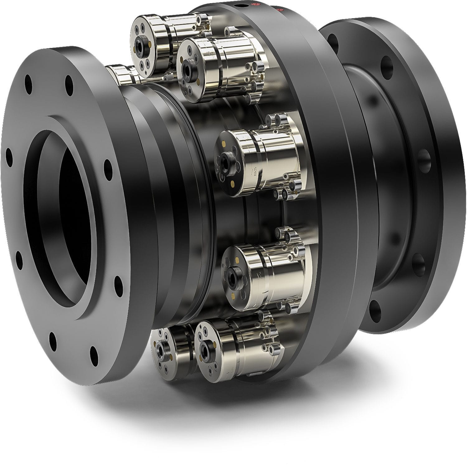 Acoplamiento flexible - STF series - R + W Coupling Technology - compacto / con brida