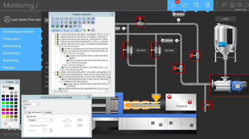 Software de interfaz - HMI - ARC Informatique - de diseño / HMI / gráfico