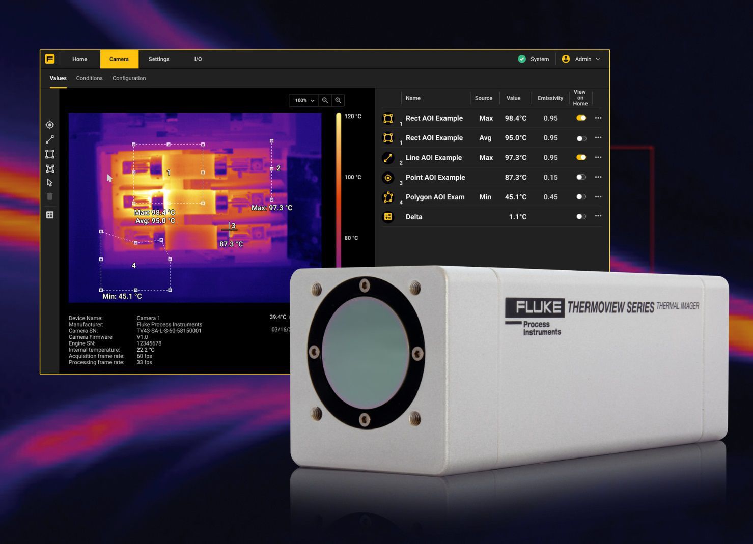 Generador de imágenes térmico - ThermoView TV30 - Fluke Process Instruments - industrial / PoE ...