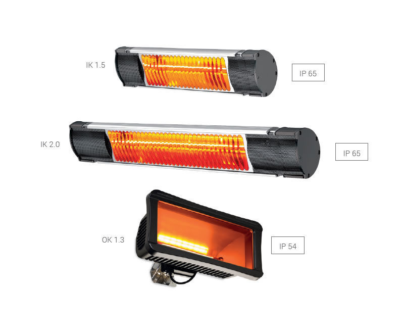 Calefactor radiante eléctrico - IK, OK - biemmedue spa