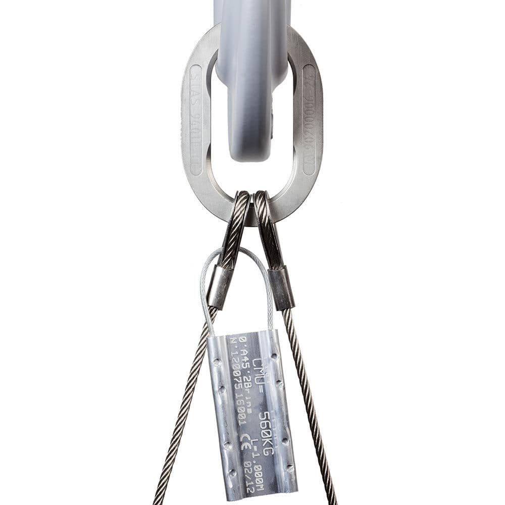 Eslinga de cable - 8411 - LIFTEUROP - 2 ramales / acero inoxidable