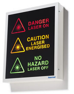 Panel de señalización - Illuminated Laser Warning signs - Lasermet