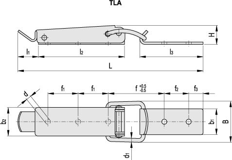 Cierre de tracción de acero inoxidable - TLA - ELESA - de muelle / con ...