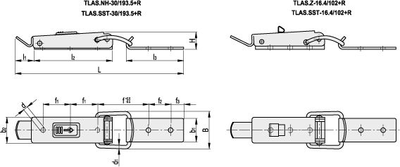 Cierre de tracción de acero inoxidable - TLA - ELESA - de muelle / con ...