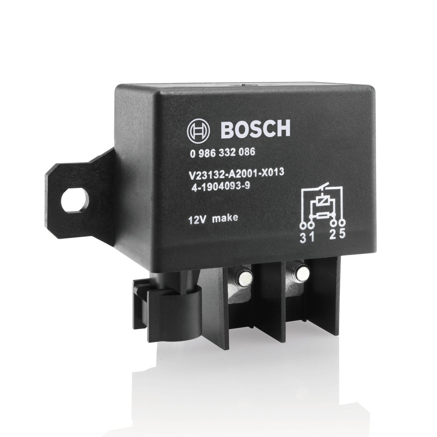 Relé electromecánico 24 Vcc - 0986332091 - Robert Bosch GmbH - 2NA / de potencia / de tornillo