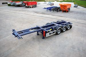 Semiremolque plataforma - Asso - TECNOKAR TRAILERS SRL - para contenedores / volquete / de 3 ejes