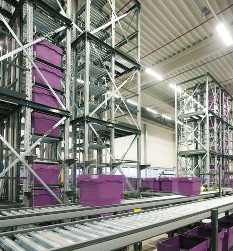 Torre de almacenamiento de cajas - Fastbox - KNAPP - de bandejas