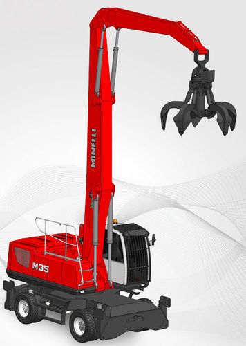 Manipuladora de materiales con neumáticos - M35 - OFFICINE MINELLI SRL ...
