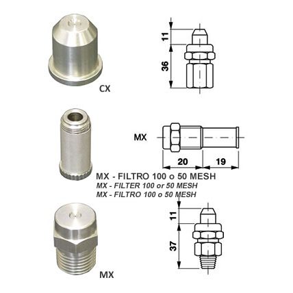 Boquilla de atomización - CX - MX - EUSPRAY BY EUROSPRAY SPRAY AND FILTER TECHNOLOGY - para ...