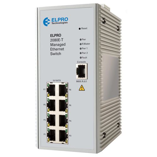 Conmutador Ethernet administrable - 2080E-T - ELPRO Technologies - 8 ...
