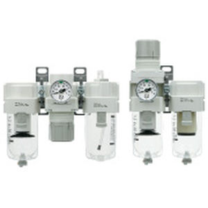 Filtro regulador lubricador de aire - AC series - SMC PNEUMATIC - de cartucho / a presión / modular