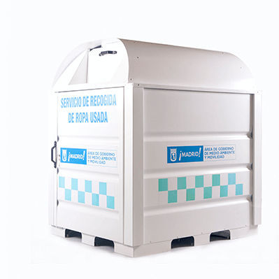 Contenedor de residuos de metal - NEO, MADRID - Sanimobel - de acero ...