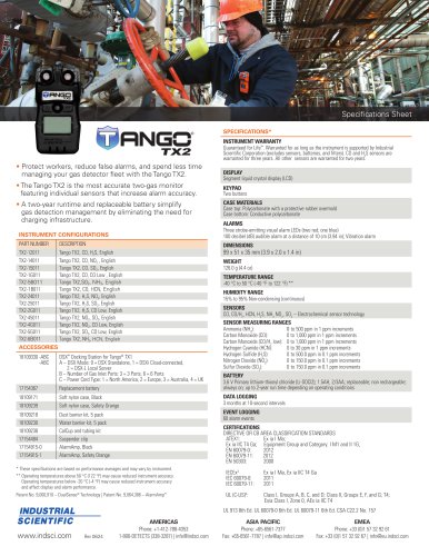 Gasbadge Pro (Especificaciones) - Industrial Scientific - Catálogo PDF ...