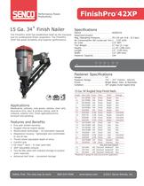 Clavadora neumática - FinishPro®42XP - SENCO - para madera / para acabado