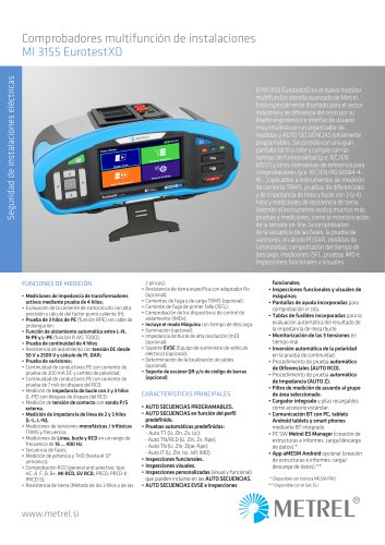 Todos los catálogos y folletos técnicos METREL