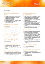 PM135 Datasheet - SATEC - Catálogo PDF | Documentación técnica | Brochure