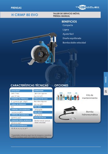 XL CRIMP 800 - TECHMAFLEX - Catálogo PDF | Documentación técnica | Brochure